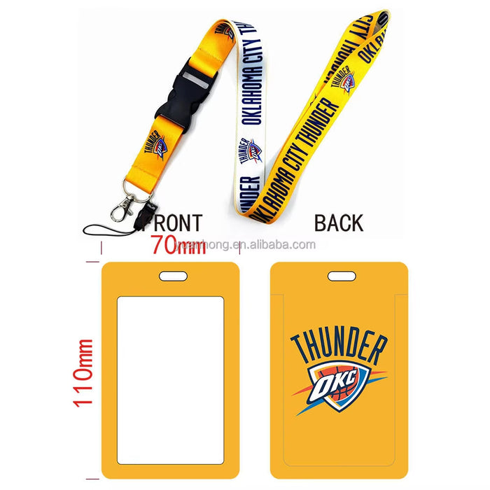 10-piece set National Basketball Nba Logo Lanyard Id Badge Holder With ...