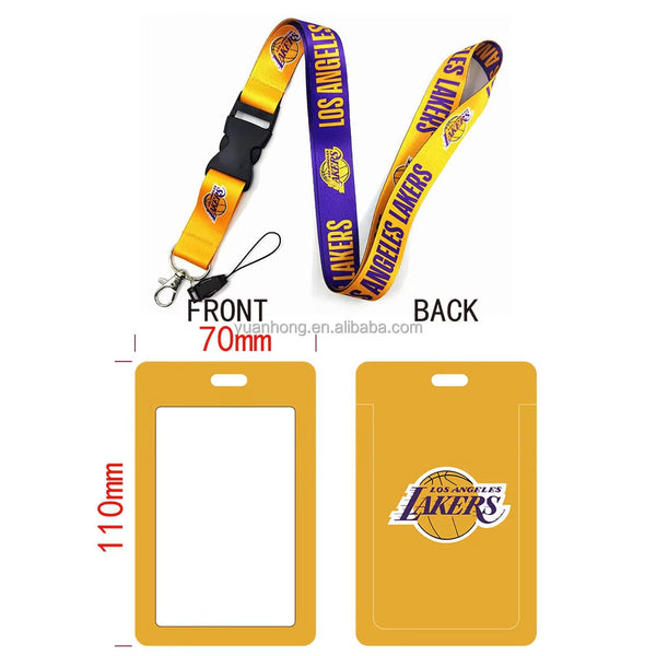 10-piece set National Basketball Nba Logo Lanyard Id Badge Holder With ...